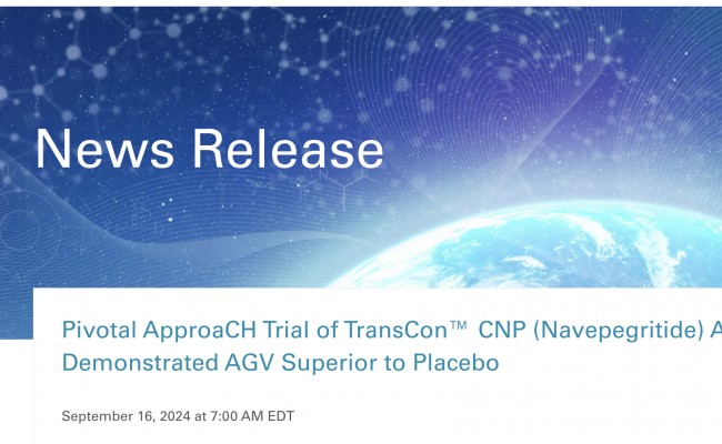 Nota de prensa de Ascendis Pharma sobre los resultados del ensayo sobre ...